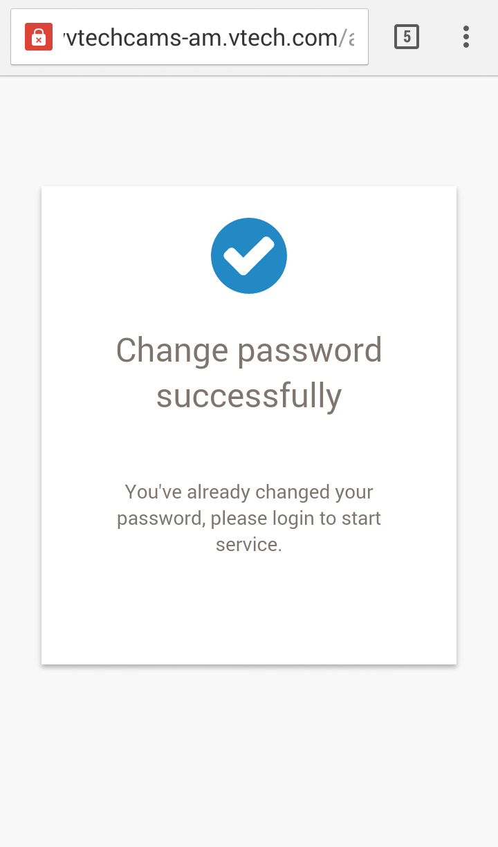 I forgot the password of my MyVTech Cams account. How to reset my ...