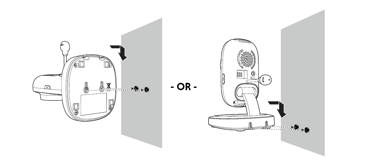 Mount the camera unit on the wall (optional) - RM5752 – VTech