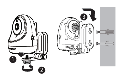 Mount the camera unit on the wall (optional) - LM917-1B – VTech