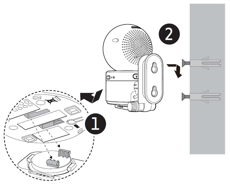 Mount the camera unit on the wall (optional) - LM918-1W / LM918-2W – VTech