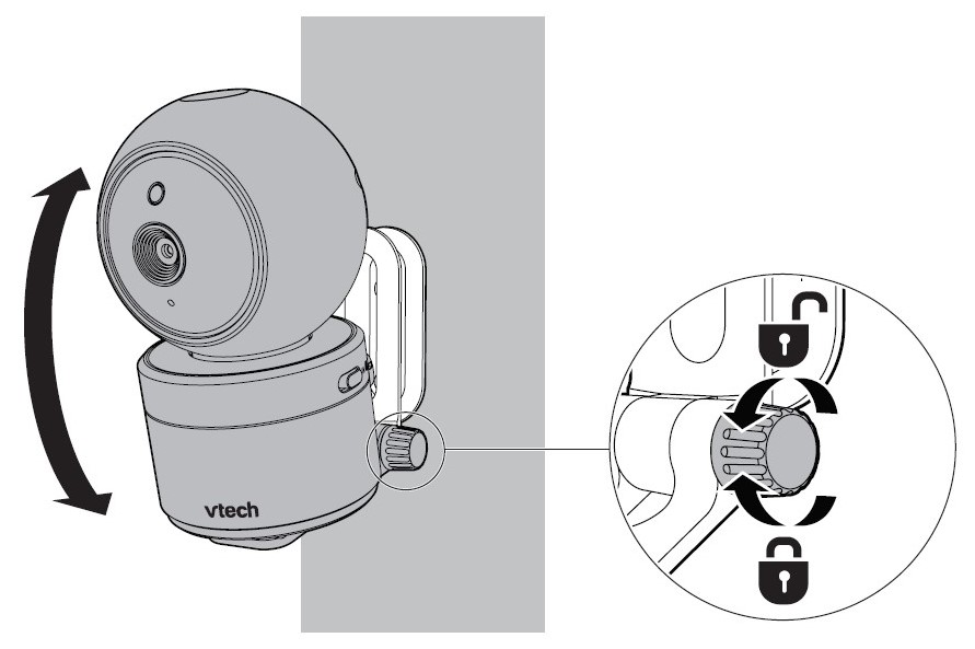 Mount the camera unit on the wall (optional) - LM918-1W / LM918-2W – VTech
