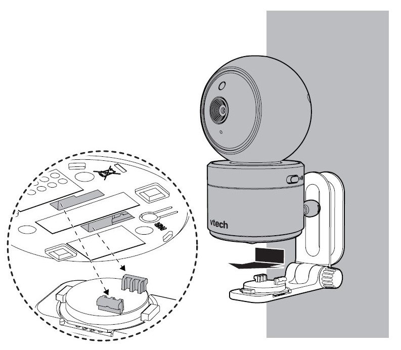 Mount the camera unit on the wall (optional) - LM918-1W / LM918-2W – VTech